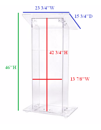 Rent Podium - Clear Acrylic Podium Lectern – Crossfire Pro AV Rentals