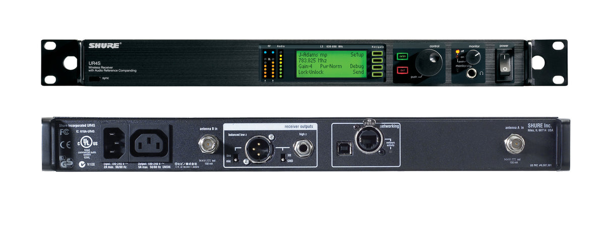 Rent Wireless Mic - Shure UR4S Receiver Mic Rental – Crossfire Pro AV ...